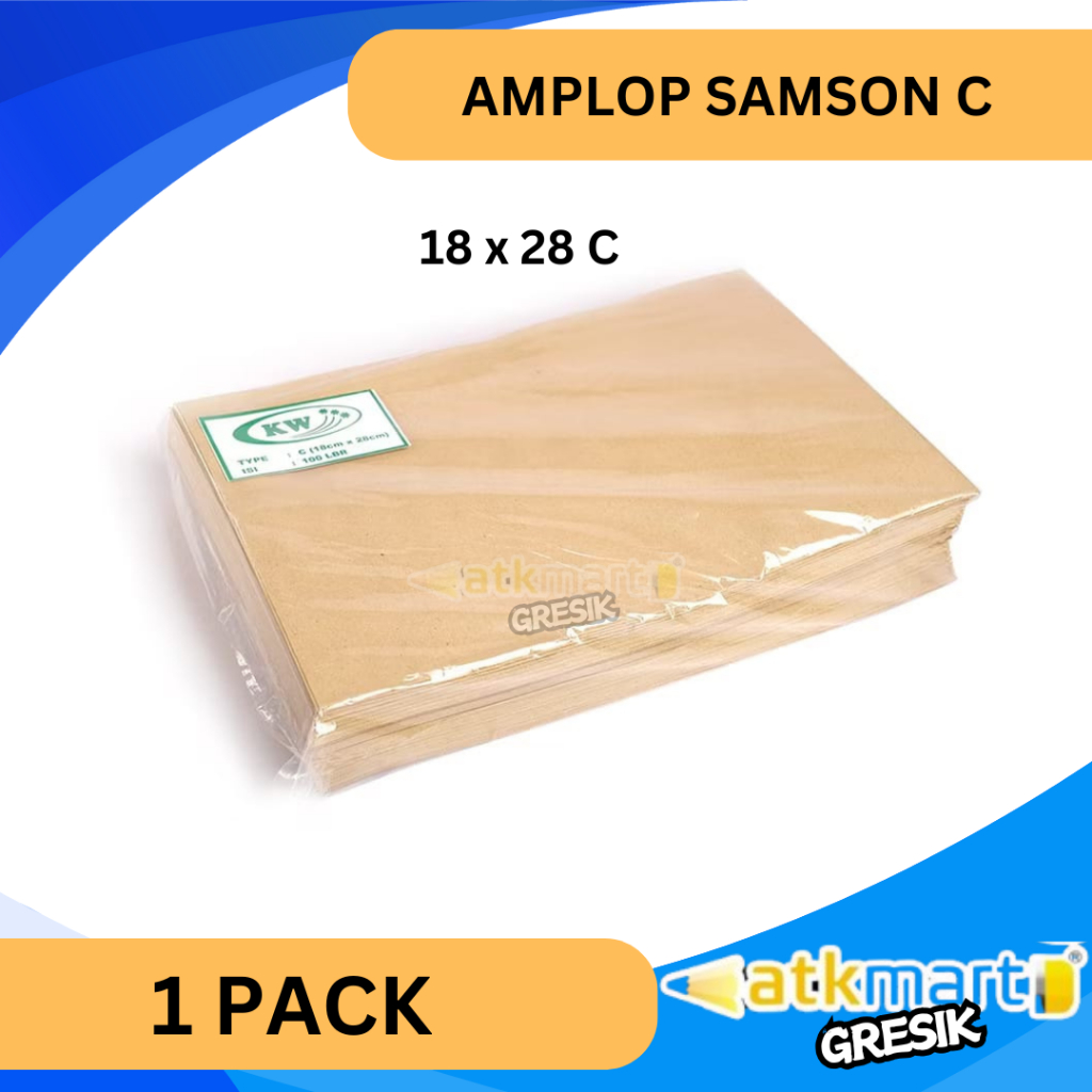 Jual (TERMURAH) AMPLOP SAMSON 1 PACK AMPLOP COKLAT AMPLOP UANG 18 X 28 ...