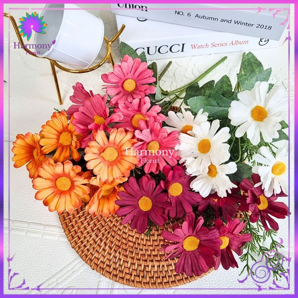 Jual Bunga Hias Palsu Daisy (PER TANGKAI) Cabang 6 Tanaman Palsu ...