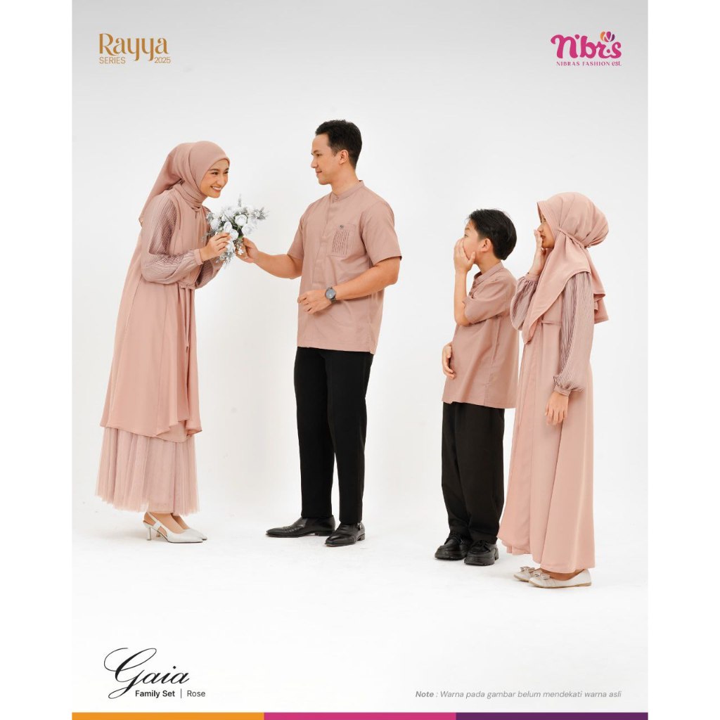 Jual New Rayya Series Gaia Rose 2025 / Baju Keluaga Nibras / Baju ...