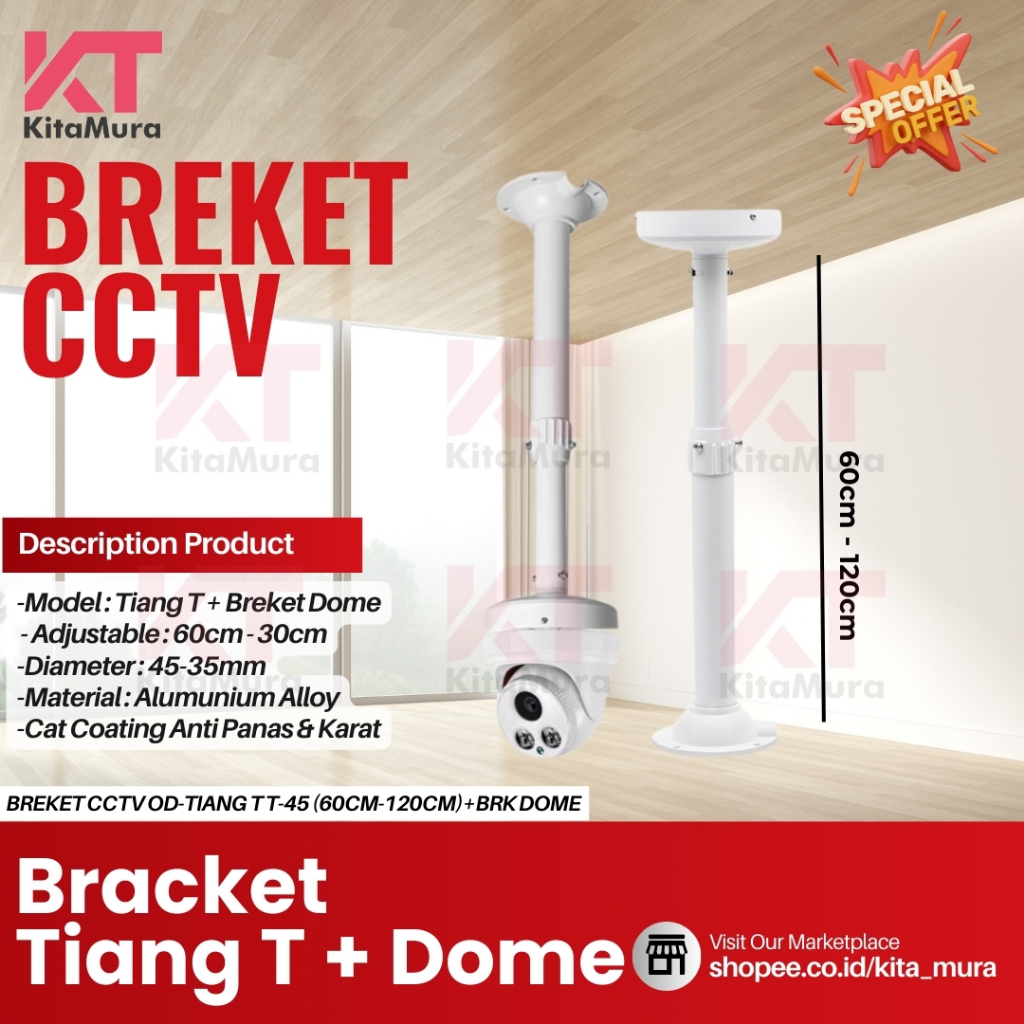 Jual Adjustable Bracket Tiang CCTV Outdoor, Panjang Bracket Tiang 60Cm ...