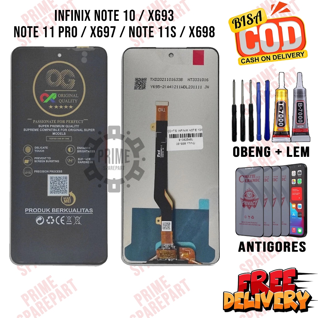 Jual Lcd INFINIX NOTE 10 / X693 / NOTE 11 PRO / X697 / NOTE 11S / X698 ...