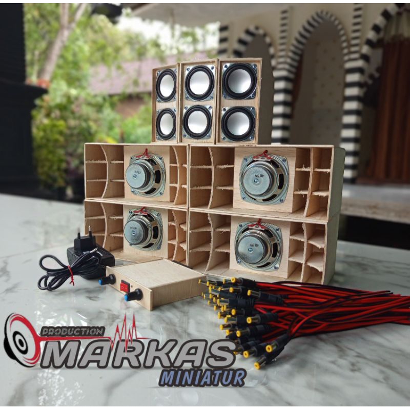 Jual paket lengkap sound miniatur full set Box N Mex 3inch 4 subwoofer ...