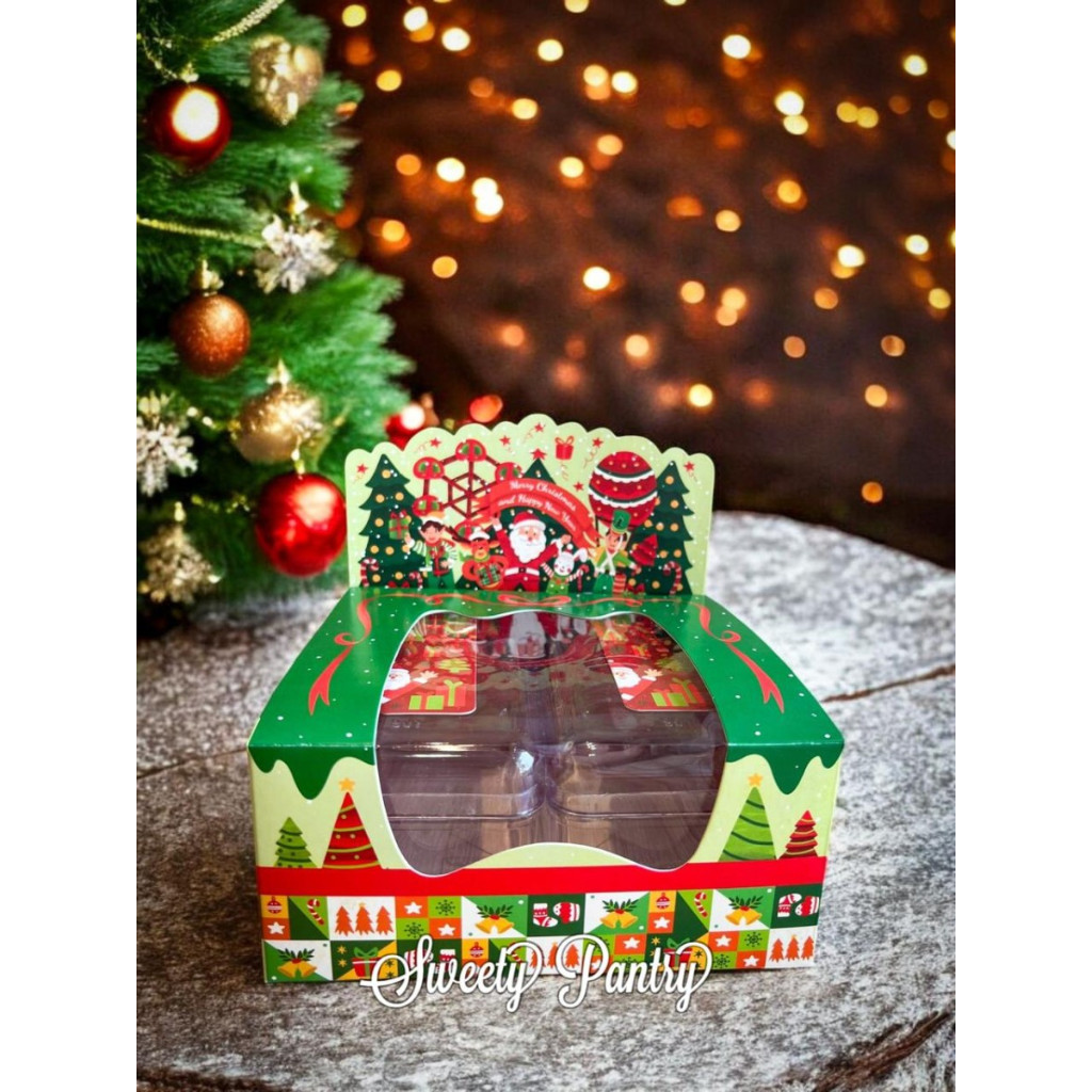 Jual 10 Pcs box packaging hampers kue kering edisi christmas kotak ...