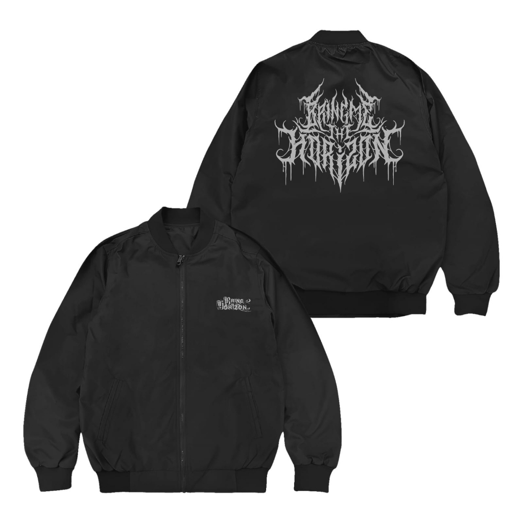 Jual Yinyanks Jacket Bomber BMTH Font metal Pria Black | Shopee Indonesia