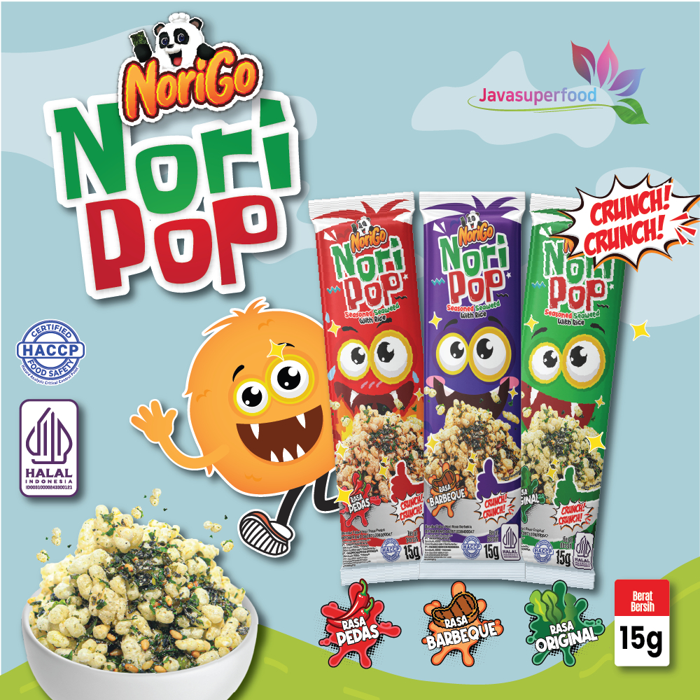 Jual [HALAL] Norigo Nori Pop Seasoned Seaweed With Rice 1 Pcs / Snack ...