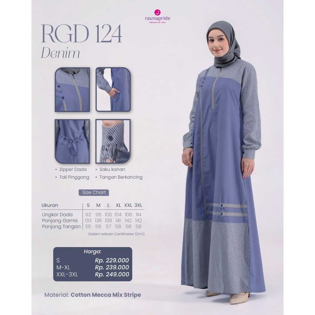 Jual GAMIS MERK RAUNA RGD 124 | Shopee Indonesia