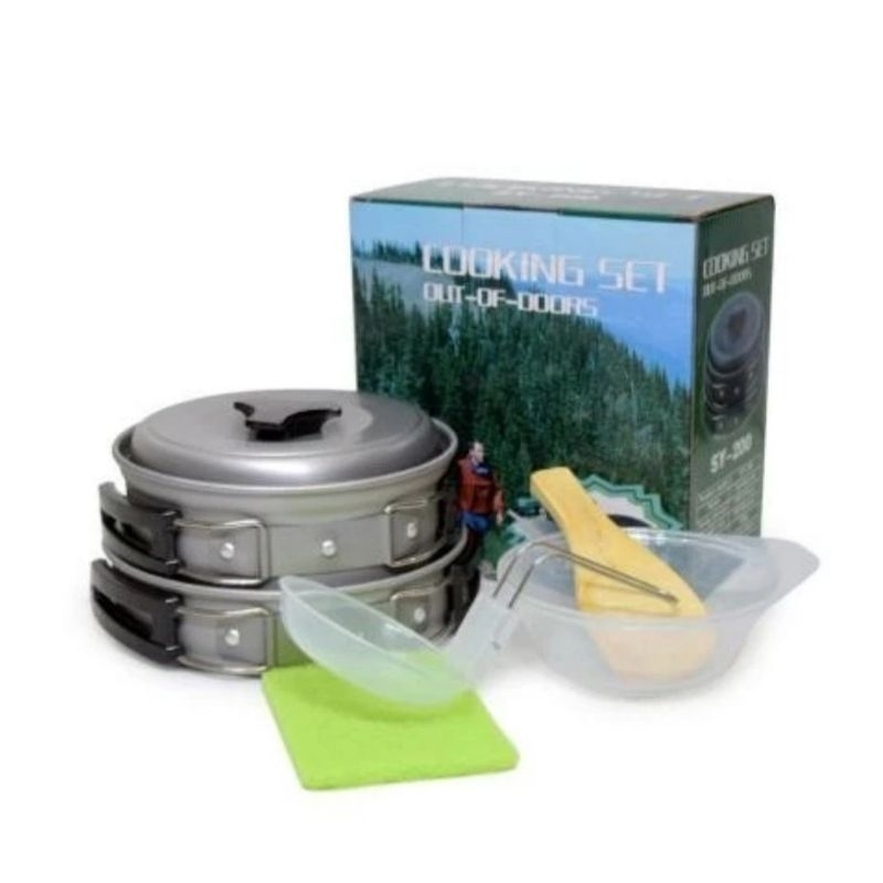 Jual Cooking Set SY 200 Nesting Alat Masak SY200 Alat Masak Outdoor Camping Hiking Gunung ...