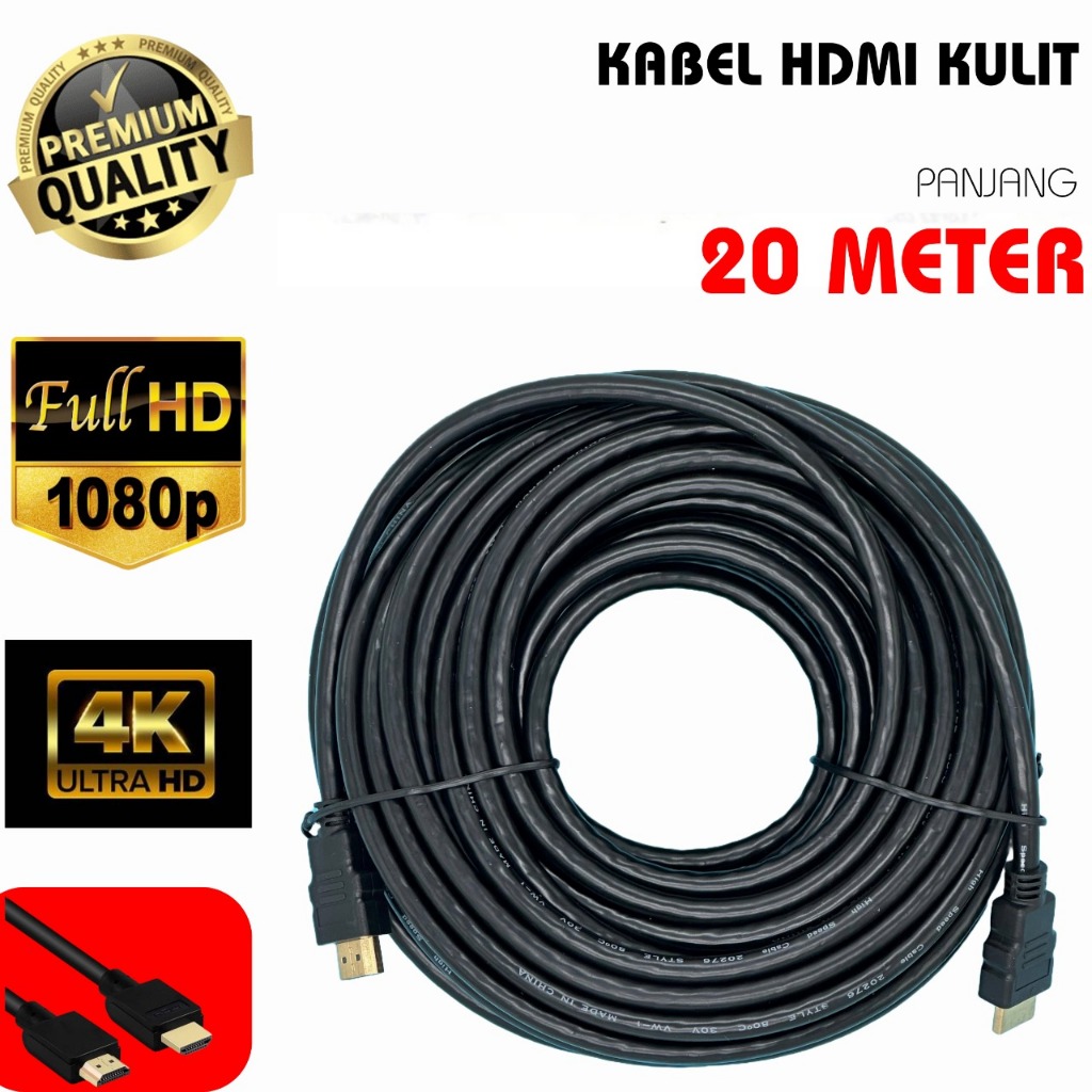 Jual KABEL HDMI to HDMI 10m 15m 20M Ver.1.4Laptop Ke TV Ke DVR ke CCTV Ke Monitor Komputer ...