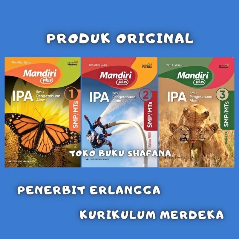 Jual Buku Mandiri Plus IPA Kelas 1 2 3 / 7 8 9 SMP Erlangga Kurikulum ...