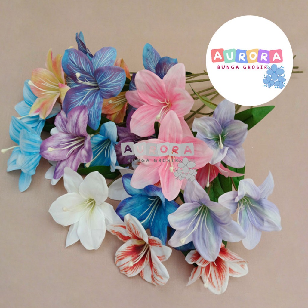 Jual Artifical Lilium Bunga Lily Premium K3 Artificial Flower Bunga ...