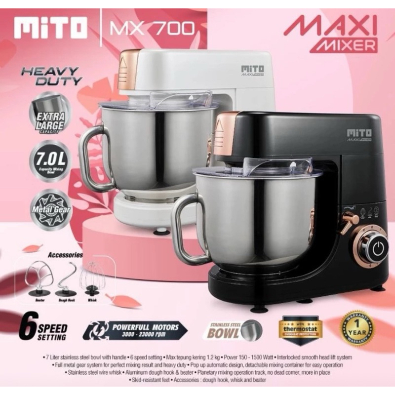 Jual Mito Standing Mixer Stand Mixer 5 Liter 5L MX100 MX 100 MX700 MX ...