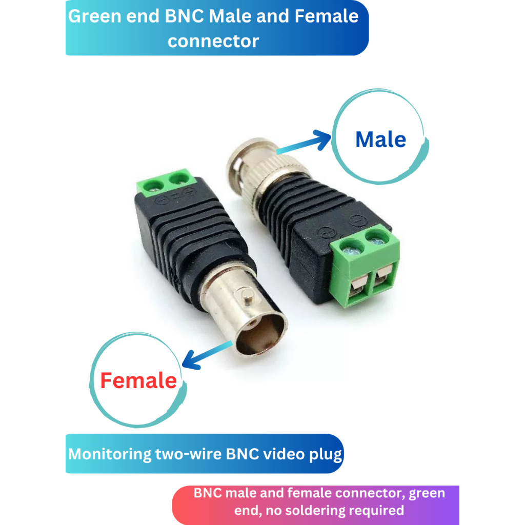 Jual KONEKTOR Jack DC BNC Male / Female CCTV Connector / Video Balun Coaxial / balun BNC ...
