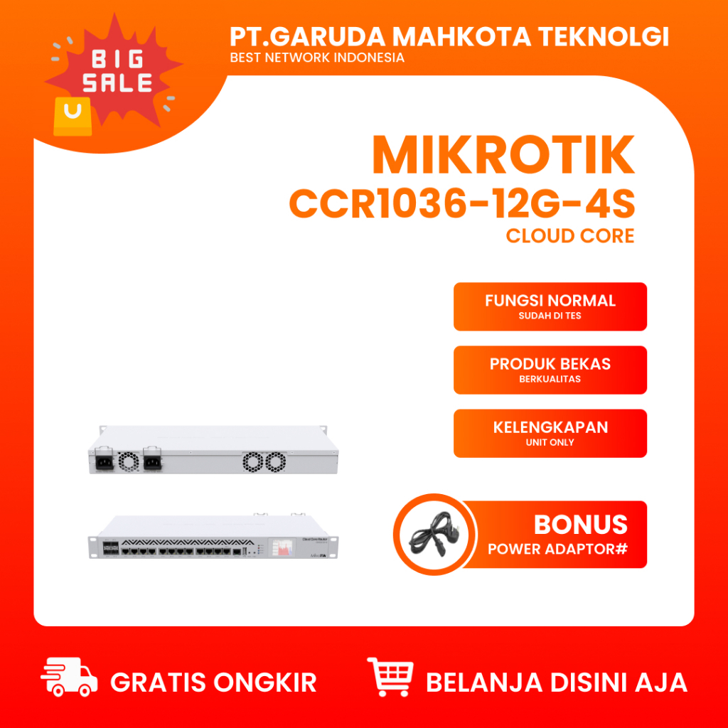 Jual Mikrotik CCR 1036 12G-4S Cloud Core Router Second | Shopee Indonesia