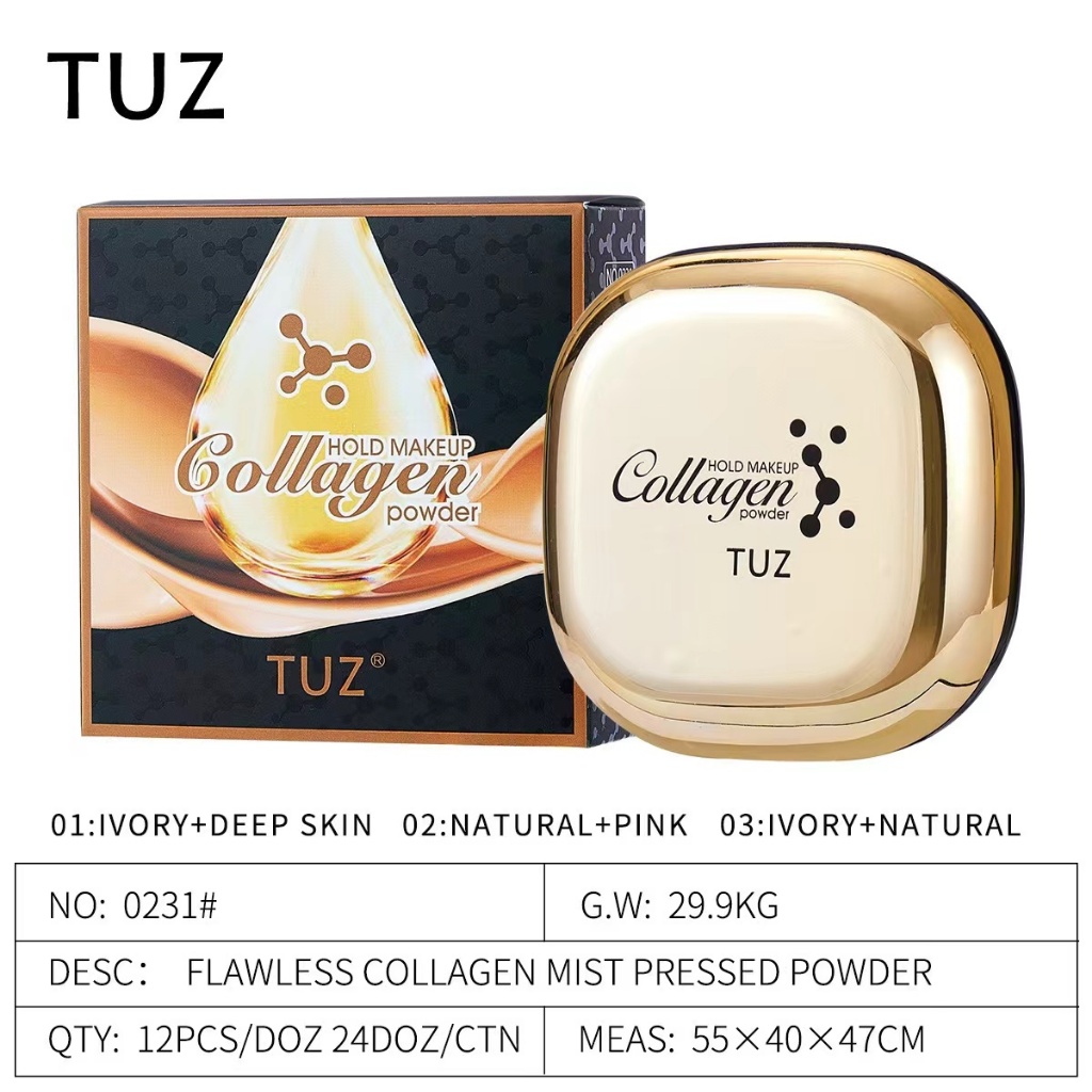 Jual TUZ BEDAK PADAT FAWLESS COLLAGEN MIST PRESSED POWDER 2 LAYERS ...