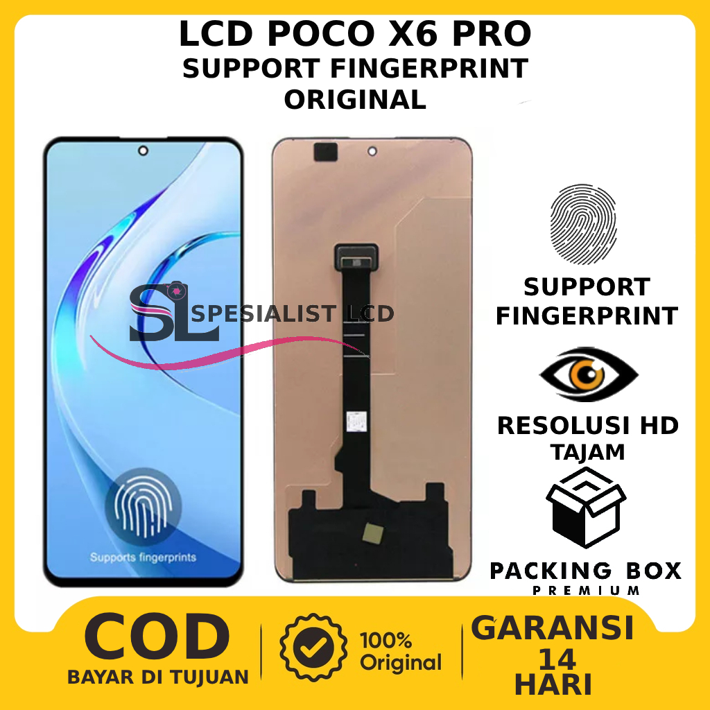 Jual LCD TOUCHSCREEN POCO X6 PRO ORIGINAL SUPPORT FINGERPRINT GARANSI ...