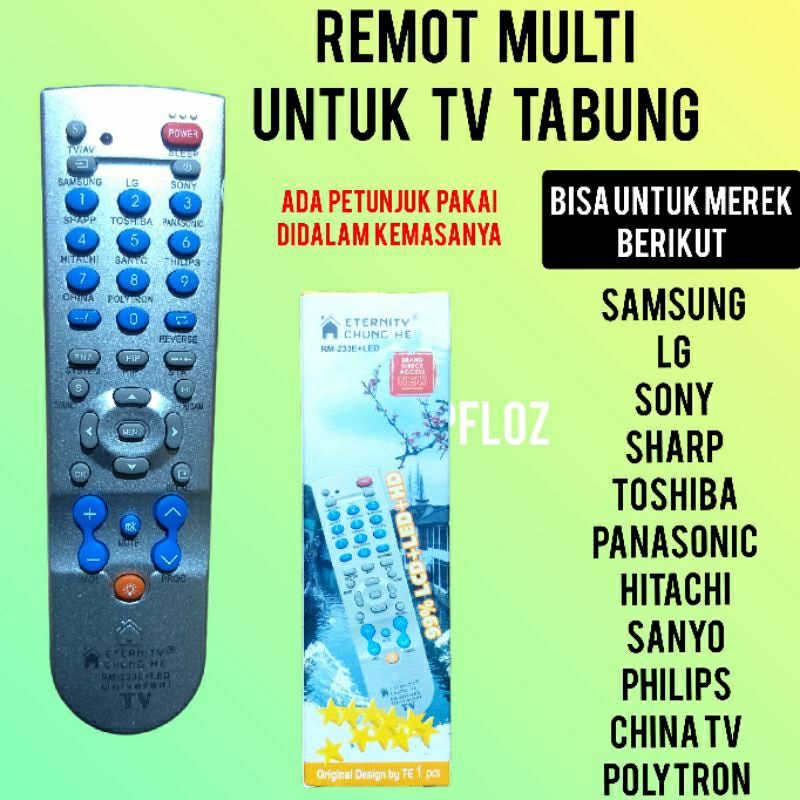 Jual Remote multi / universal tv tabung merek ternama dilengkapi senter ...