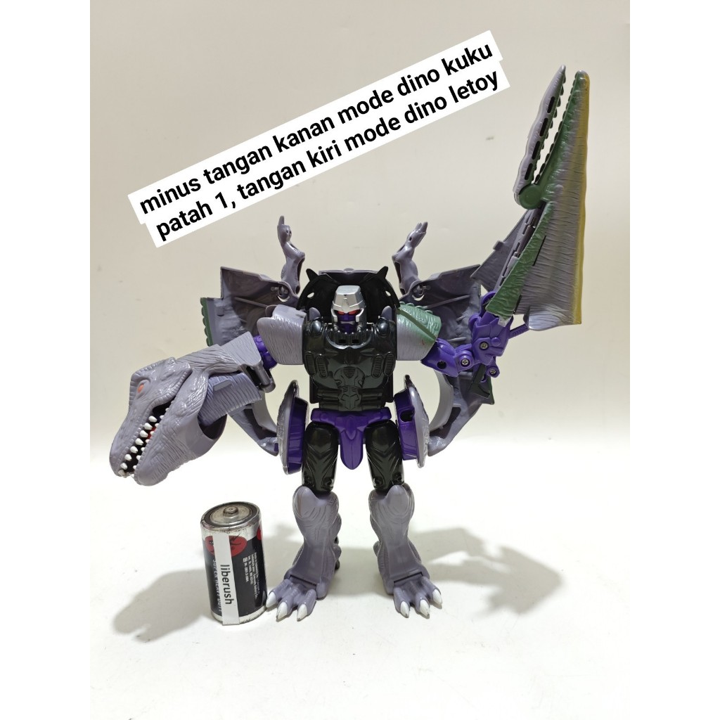 Jual Vintage transformers beast wars megatron 1997 tyranosaurus rex ...