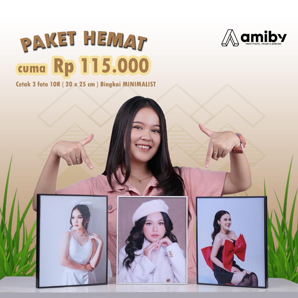 Jual CETAK FOTO 10R ISI 3 pcs bingkai MINIMALIST | Shopee Indonesia