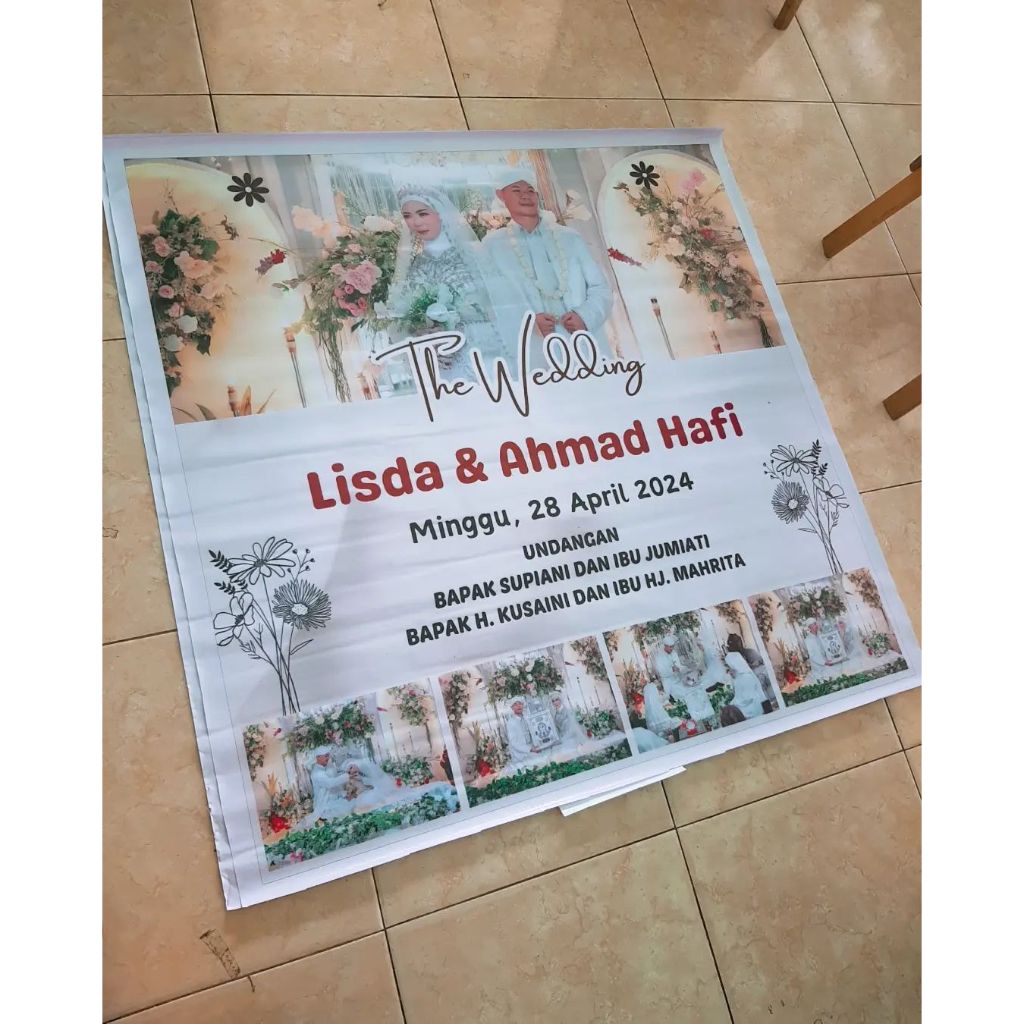 Jual BANNER / SPANDUK WEDDING UKURAN CUSTOM / SPANDUK RESEPSI AKAD ...
