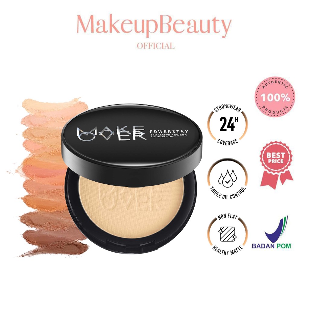 Jual MAKE OVER Powerstay 24H Matte Powder Foundation - Bedak padat ...