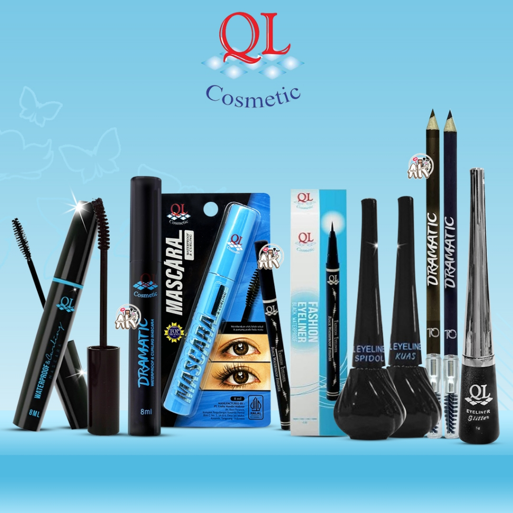 Jual QL MASCARA / EYELINER / EYEBROW WATERPROOF SERIES ( READY ALL ...