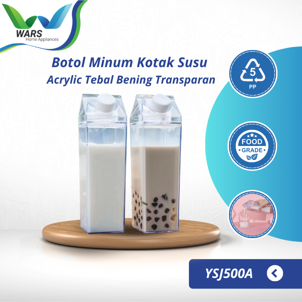 Jual WARS Botol Minum Kotak Susu - Karton Jus Polos/Motif 500/1000 ml ...