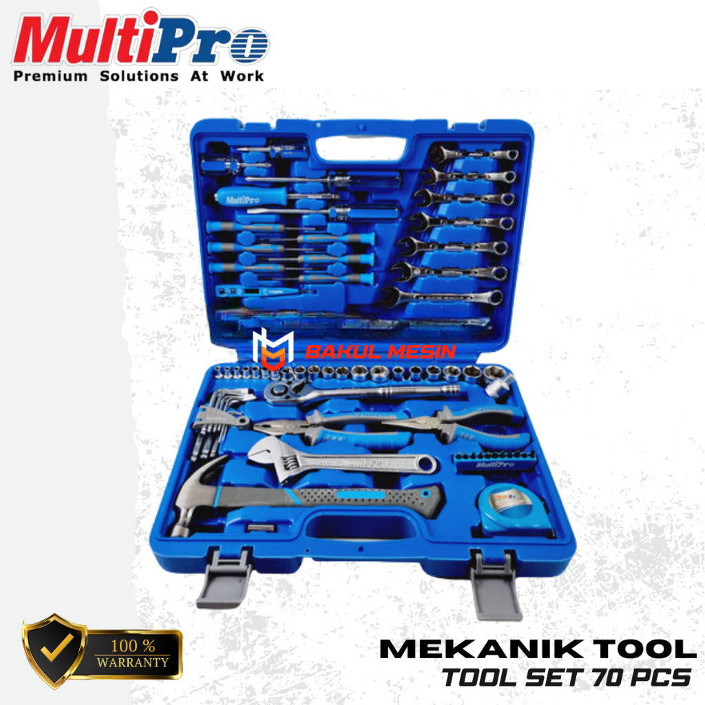 Jual MULTIPRO TOOLSET 70 PCS Alat Pertukangan Mekanik Tool Set 70pcs ...