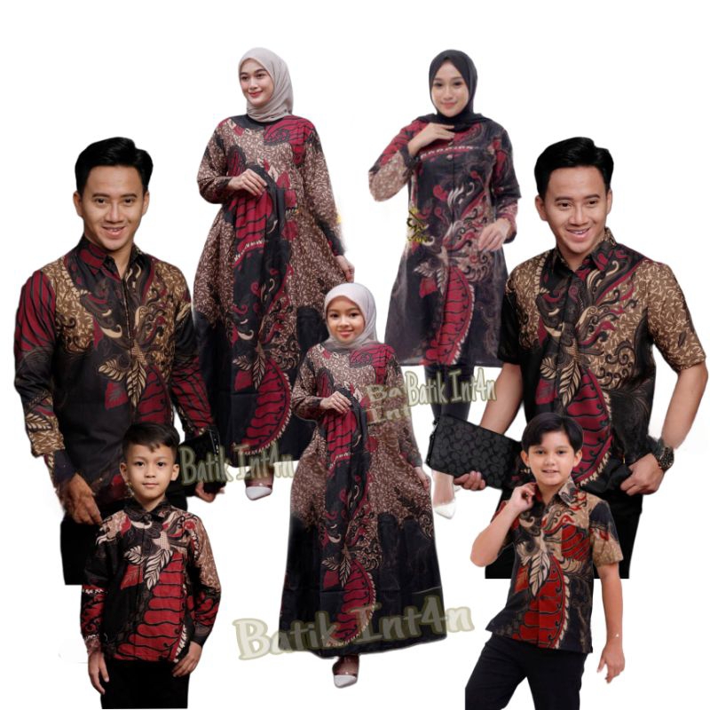 Jual Gamis Batik Tunik Batik Couple Keluarga Ayah Ibu Anak | Seragam ...