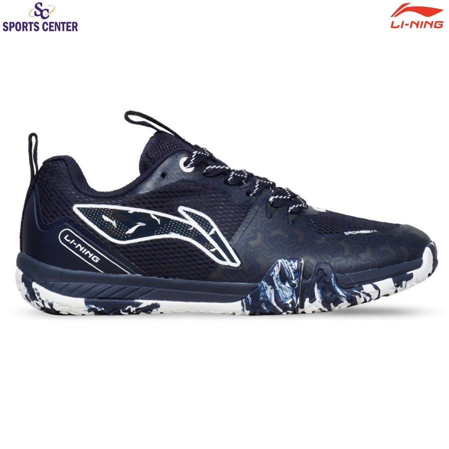 Jual New Sepatu Badminton Lining Saga Lite X AYTU037 Navy White ...