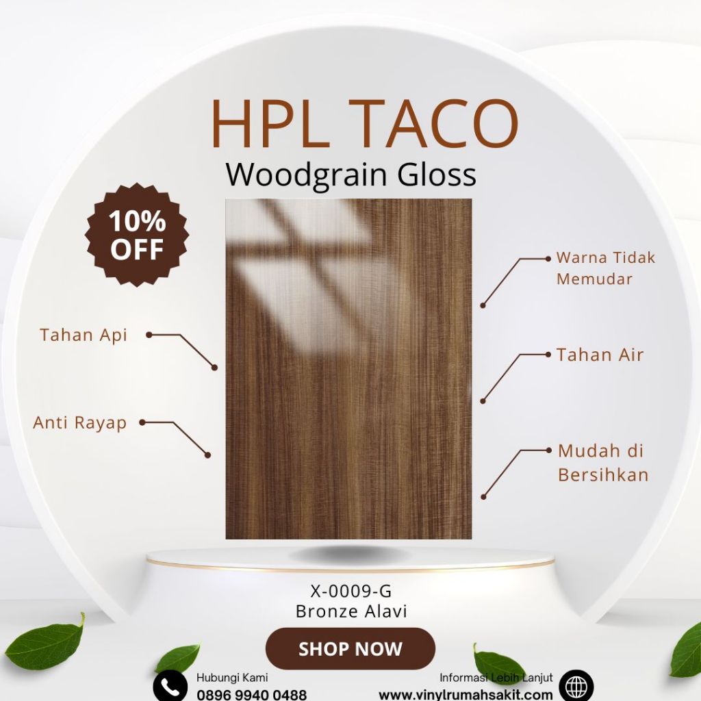 Jual HPL Taco kode X-0009 - Bronze Alavi [Woodgrain Gloss] | Shopee ...