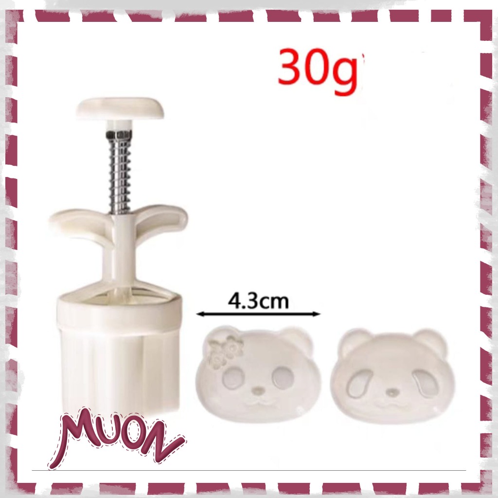 Jual Cetakan Kue Mooncake Isi 2 Muka Panda dan Beruang Bear 30Gr ...