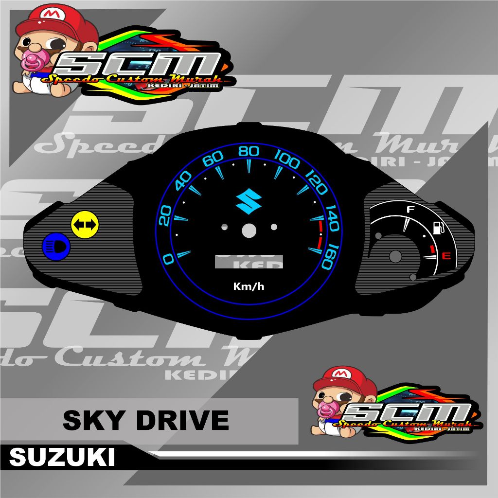 Jual PAPAN SPEEDOMETER CUSTOM SUZUKI SKYDRIVE PANEL SPIDOMETER CUSTOM ...
