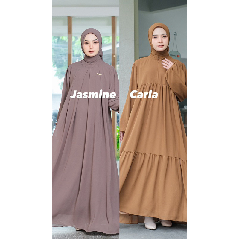 Jual DFM - Jasmine & Carla Set Gamis Wanita Terbaru - Ceruty | Shopee ...