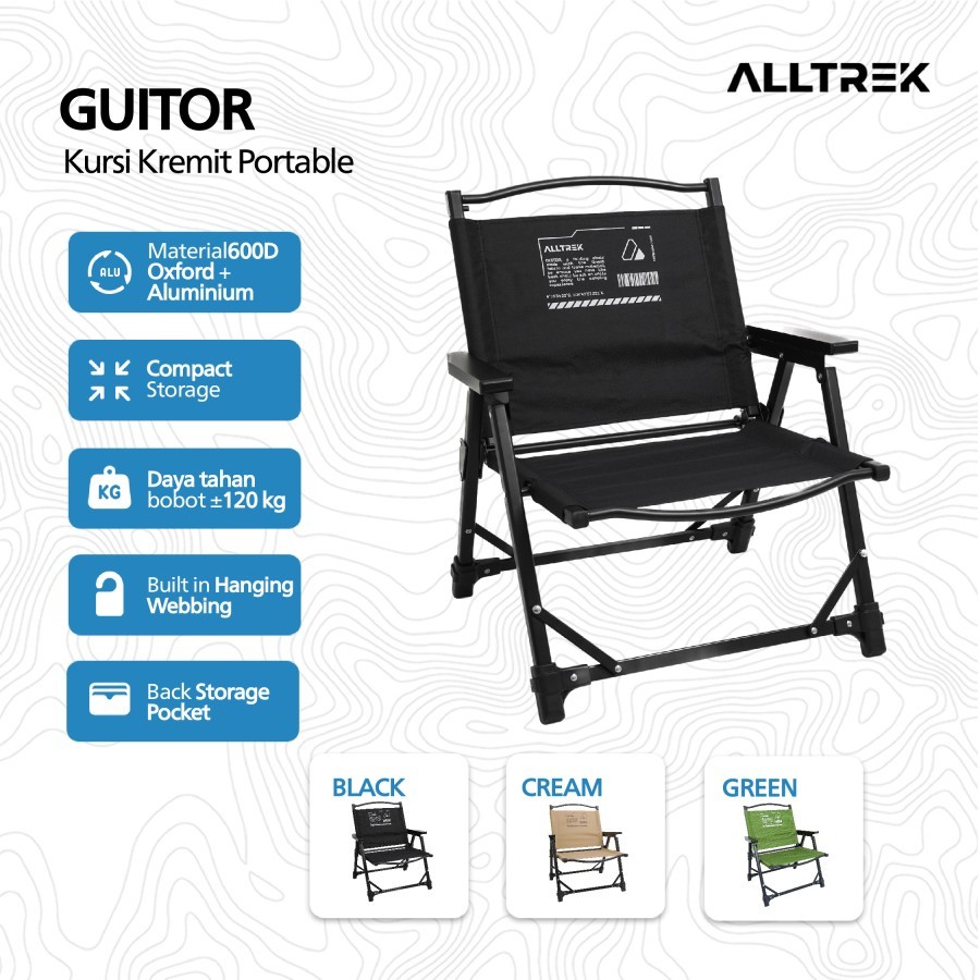 Jual ALLTREK Kursi Lipat GUITOR Folding Chair Kermit Detachable | Shopee Indonesia