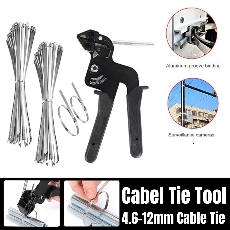 Jual 【COD】Cable Tie Tool Metal Tie Gun Cable Tie Tensioning Tool for ...