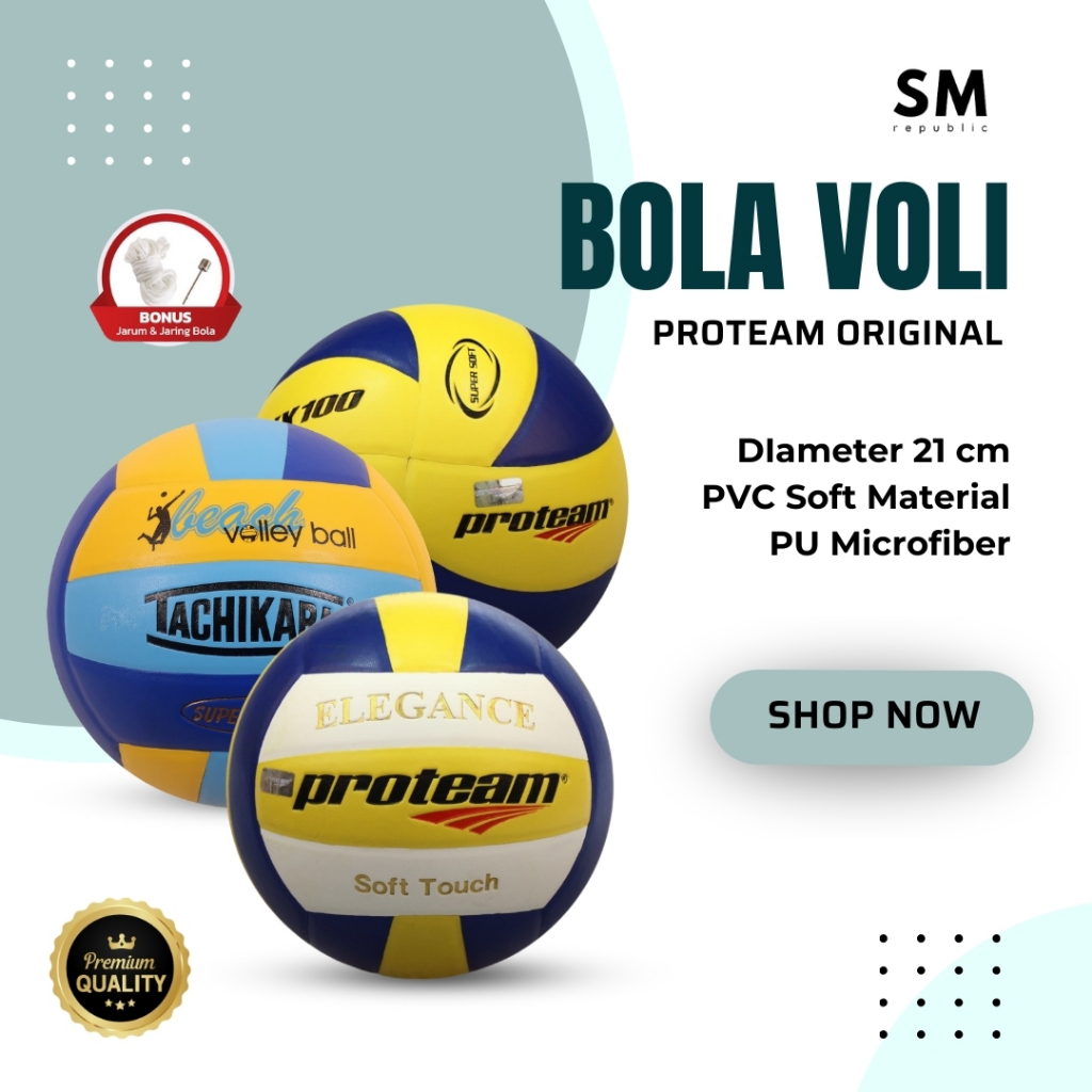 Jual Bola Voli Original Voly Proteam Volley Standar FIVB Soft Touch ...
