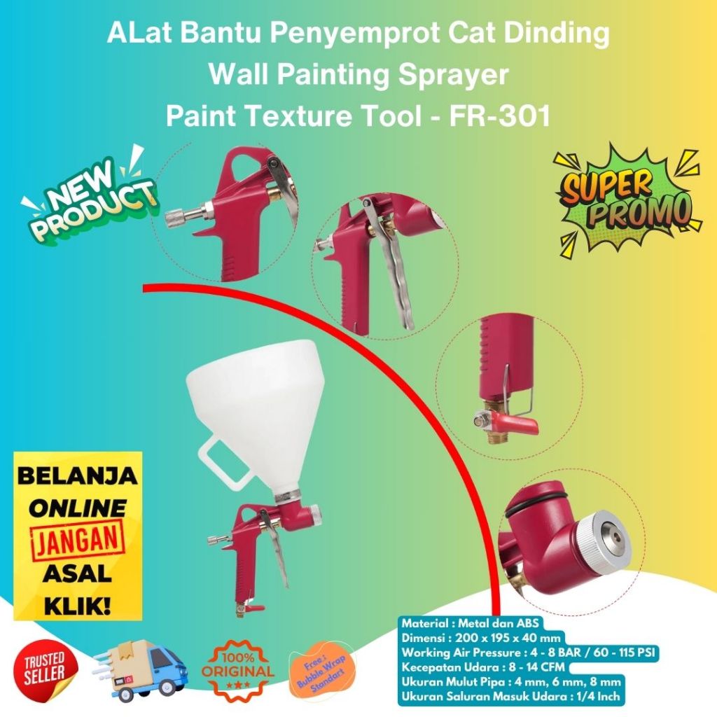 Jual Alat Penyemprot Cat Dinding Wall Painting Sprayer Paint Texture ...