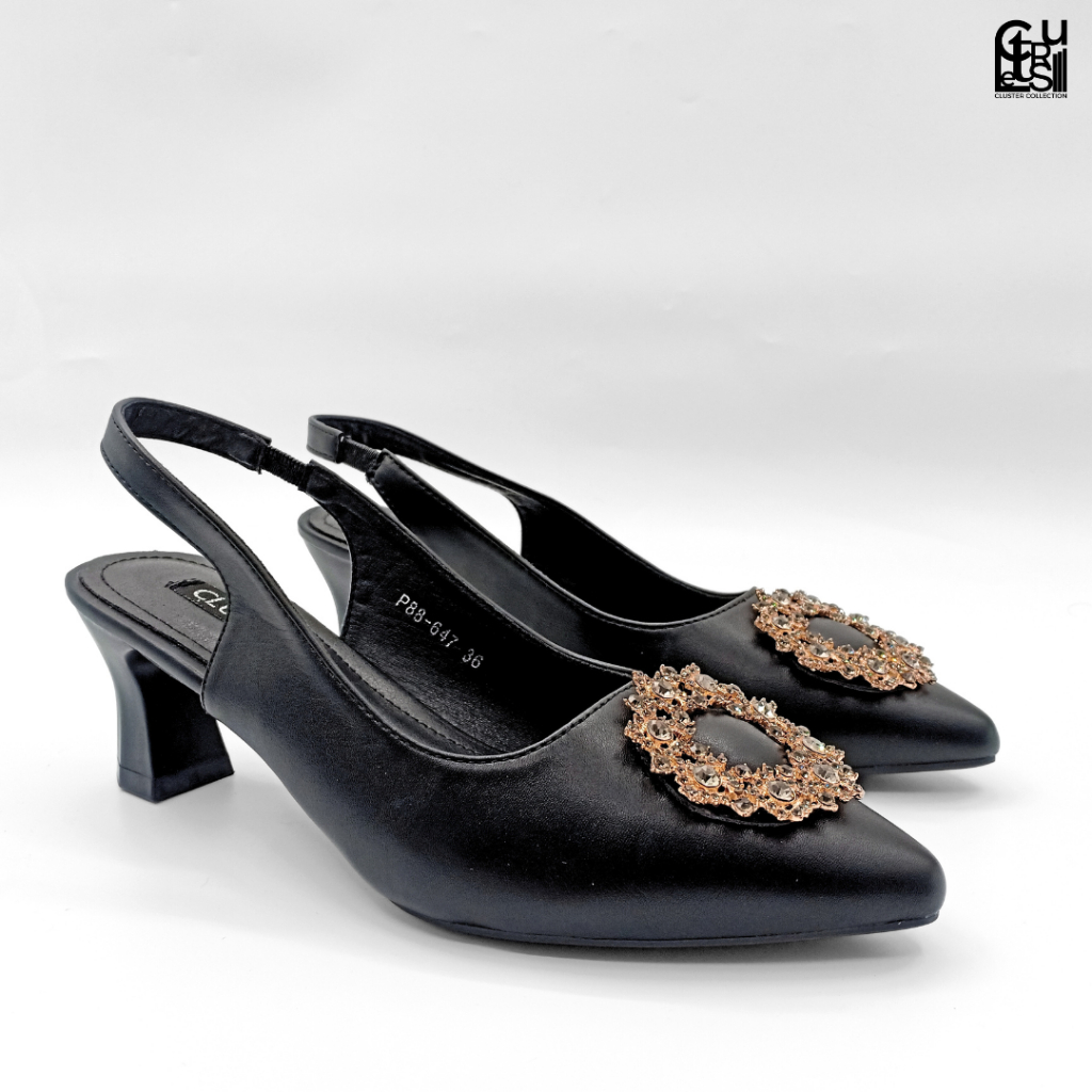 Jual CLUSTER - Sepatu Heels Wanita Kerja | Sepatu SlingBack Heels ...