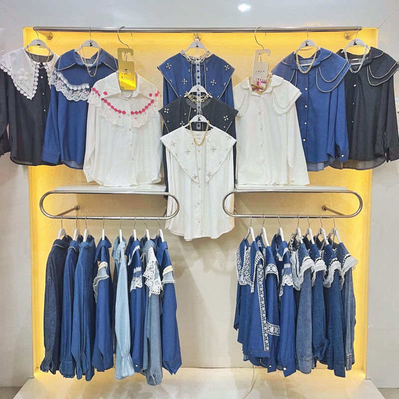 Jual DIORA DENIM DIAMOND BKK - kemeja jeans payet wanita kekinian ...