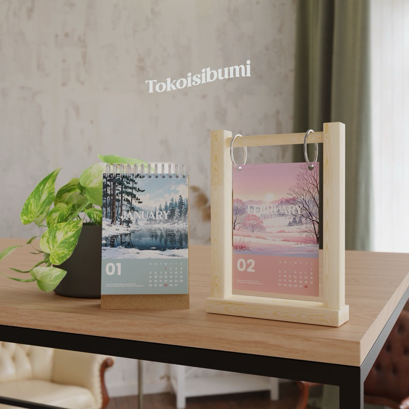 Jual Kalender Meja Kalender Hanging Kayu A6 2025 - Season | Shopee ...