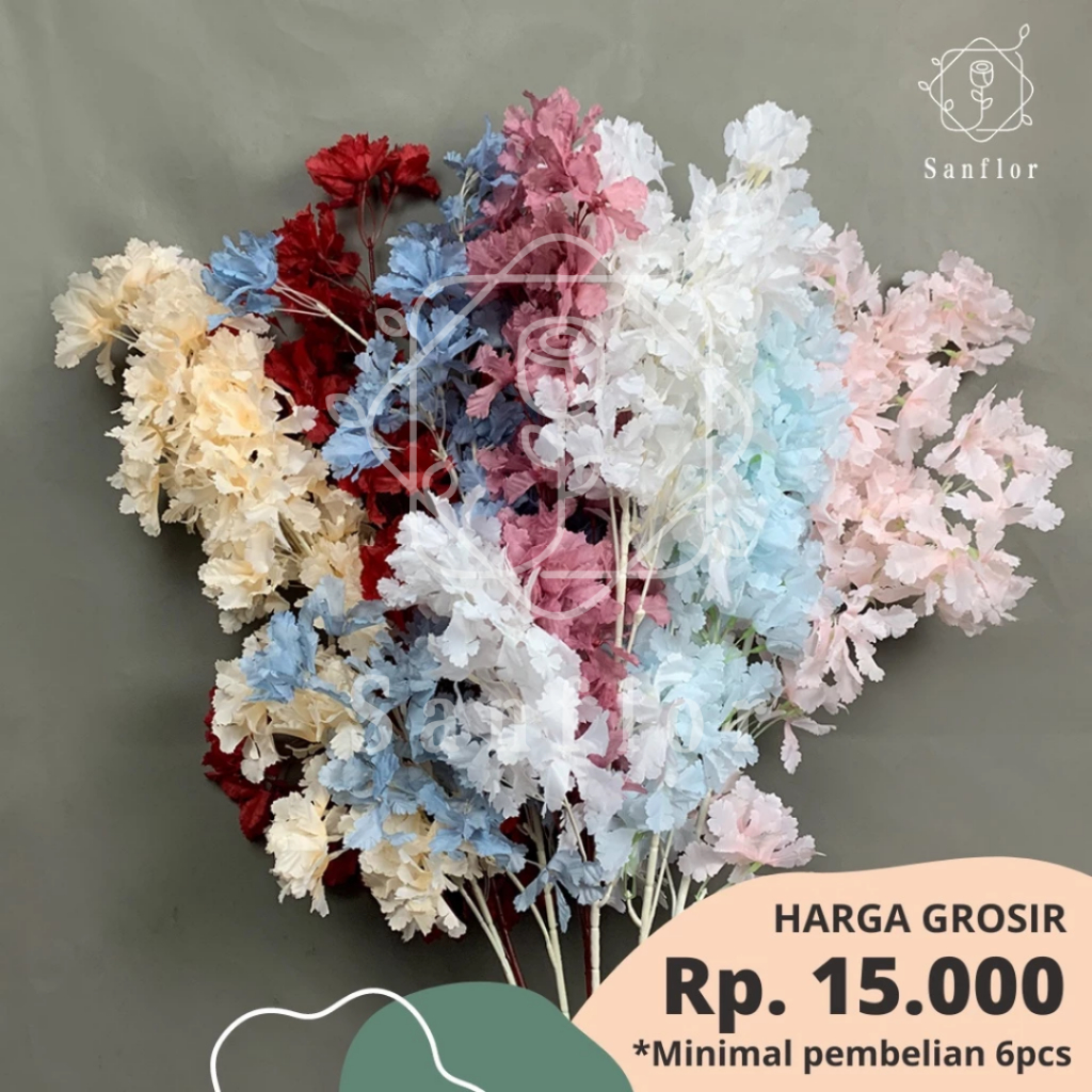 Jual Bunga Snow Sakura Cherry Blossom Artificial Dekorasi | Shopee ...