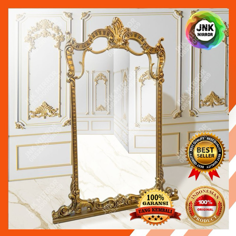 Jual cermin kerajaan emas ukiran ukir gold | Shopee Indonesia