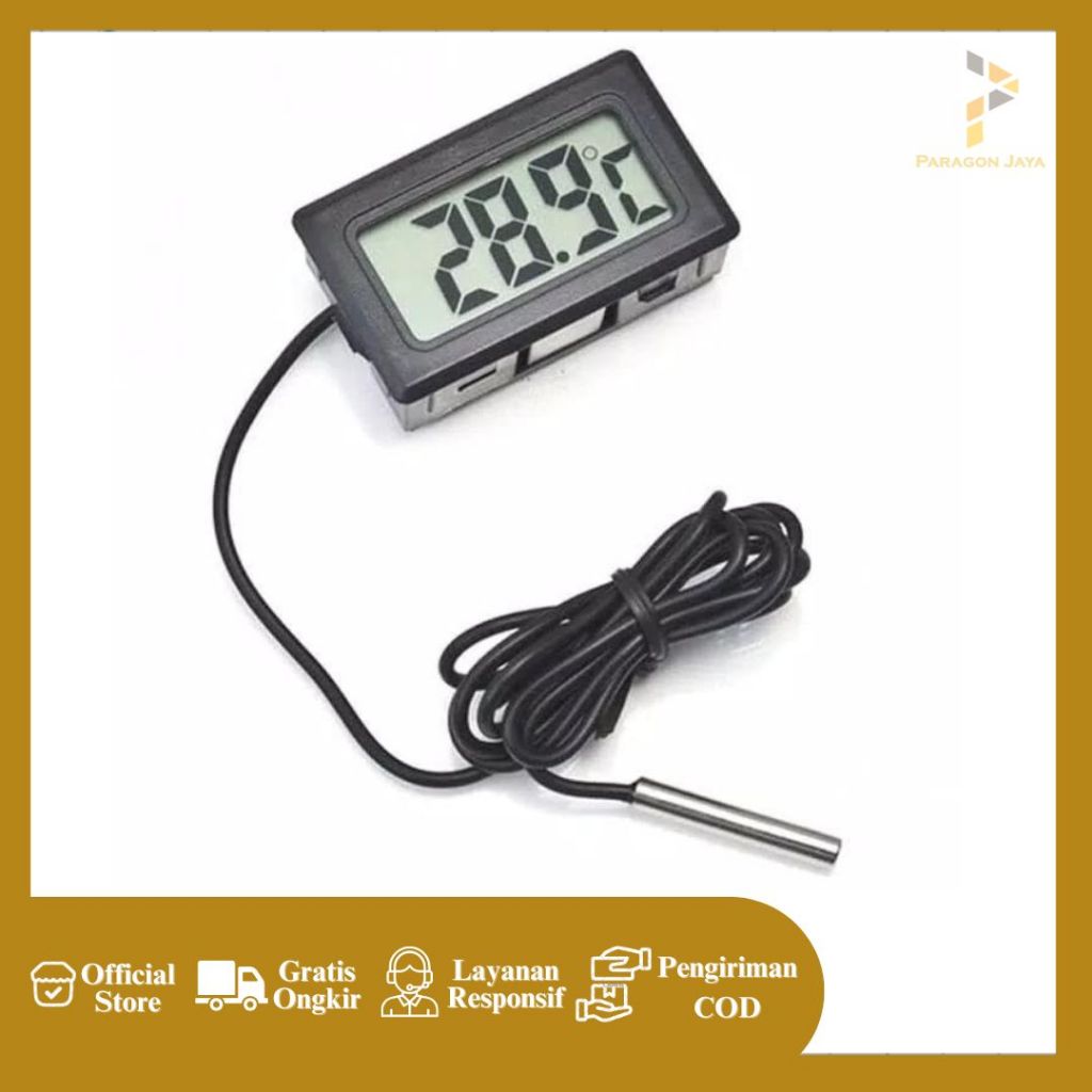 Jual Thermometer Dengan Kabel Sensor Probe Mini Lcd Digital | Shopee ...
