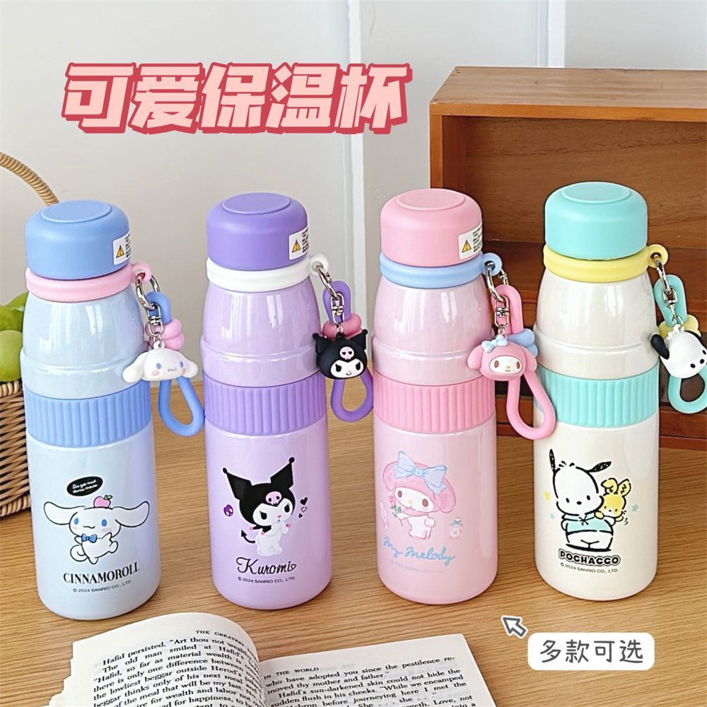 Jual BOTOL GELAS THERMOS TUMBLER SUS 316 KARAKTER MELODY KUROMI CINNAMOROLL POCHACCO 420ML ...