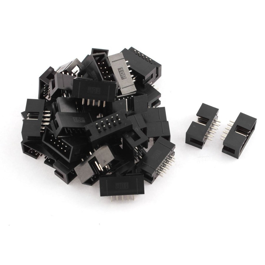 Jual ITBisa - DC3-10P IDC Box Header 2x5 10 Pin Male 2.54mm (Amphenol ...