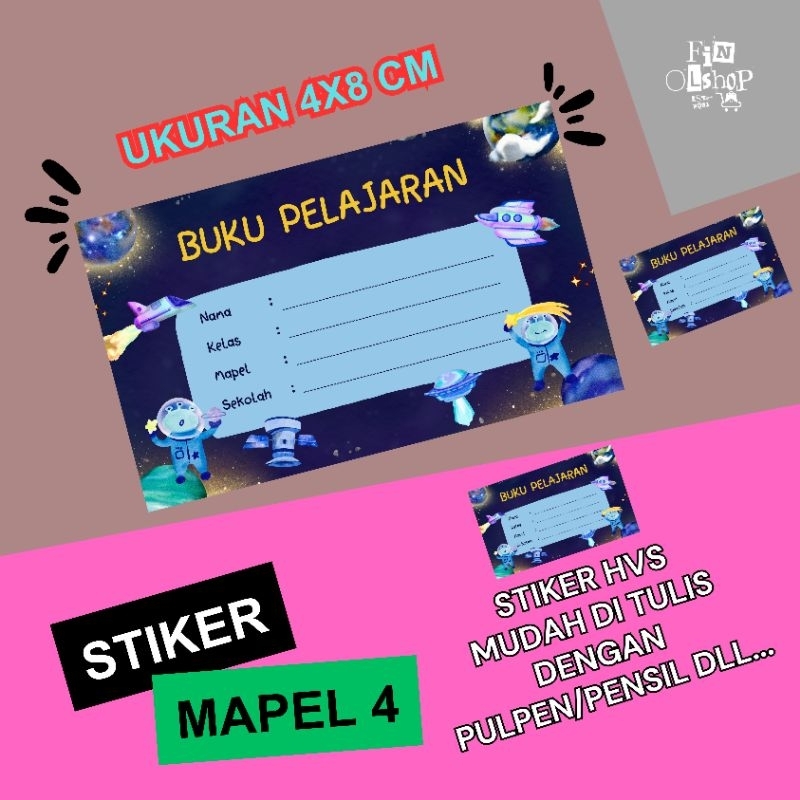 Jual Label Buku Pelajaran Sekolah - Stiker Mata Pelajaran | Shopee ...