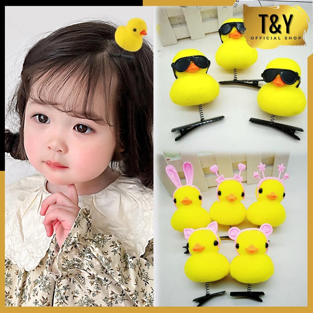 Jual T&Y Jepit Rambut Bebek Lucu 3D Jepit Rambut Anak Duck Hair Clip ...