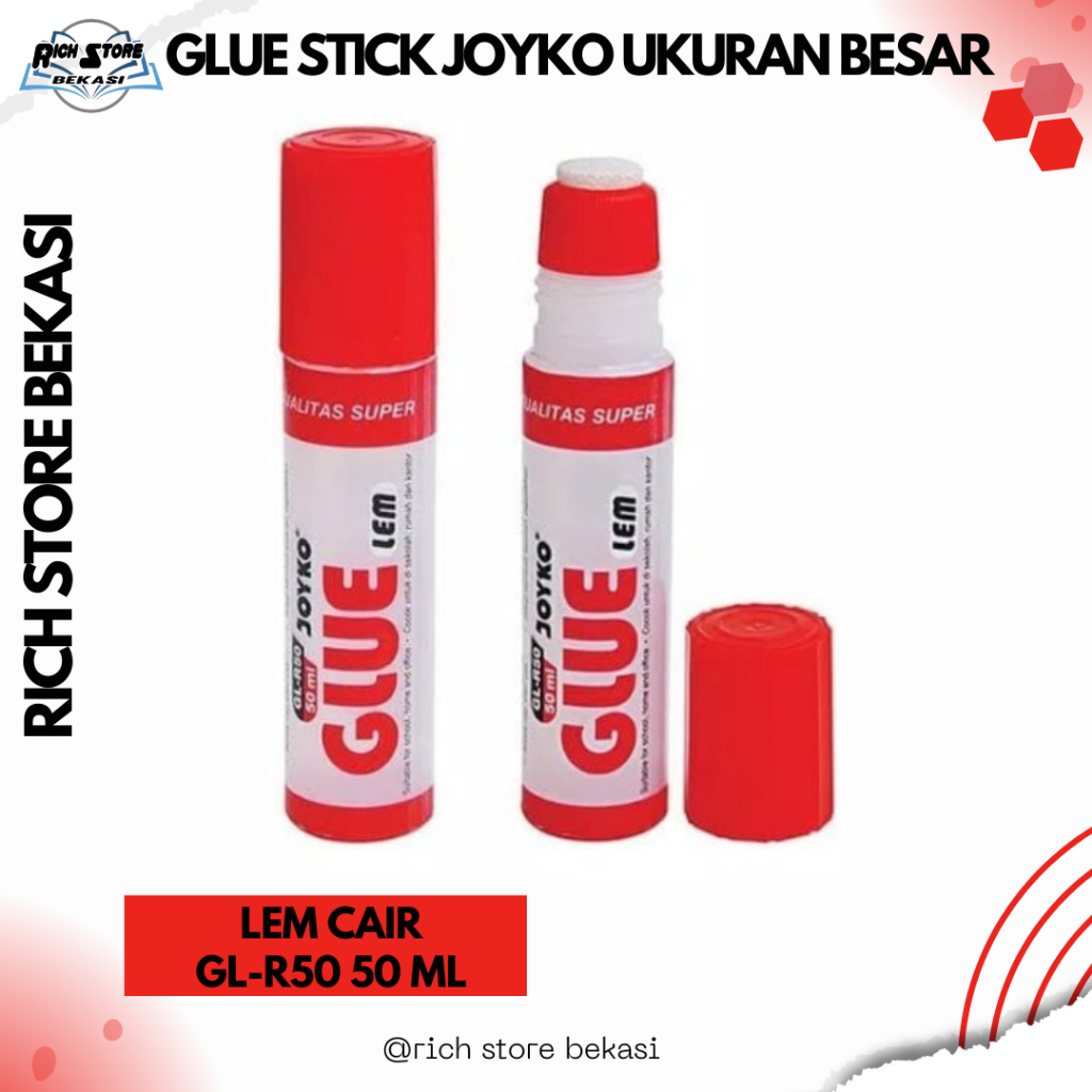 Jual LEM STICK LEM CAIR MERK JOYKO GL-R50 50ML (1 PCS) | Shopee Indonesia