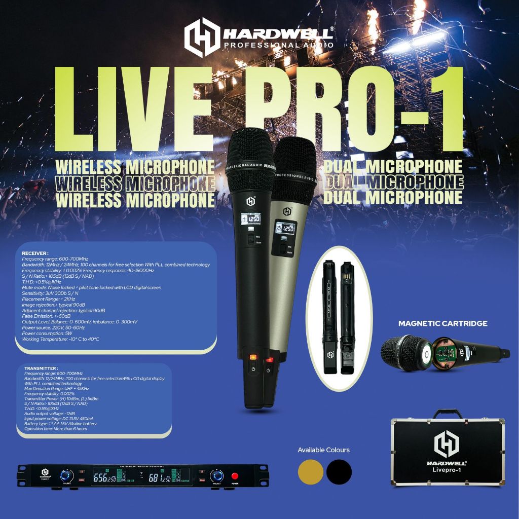Jual Mic / Microphone Wireless HARDWELL LIVE PRO-1 Original Bergaransi ...