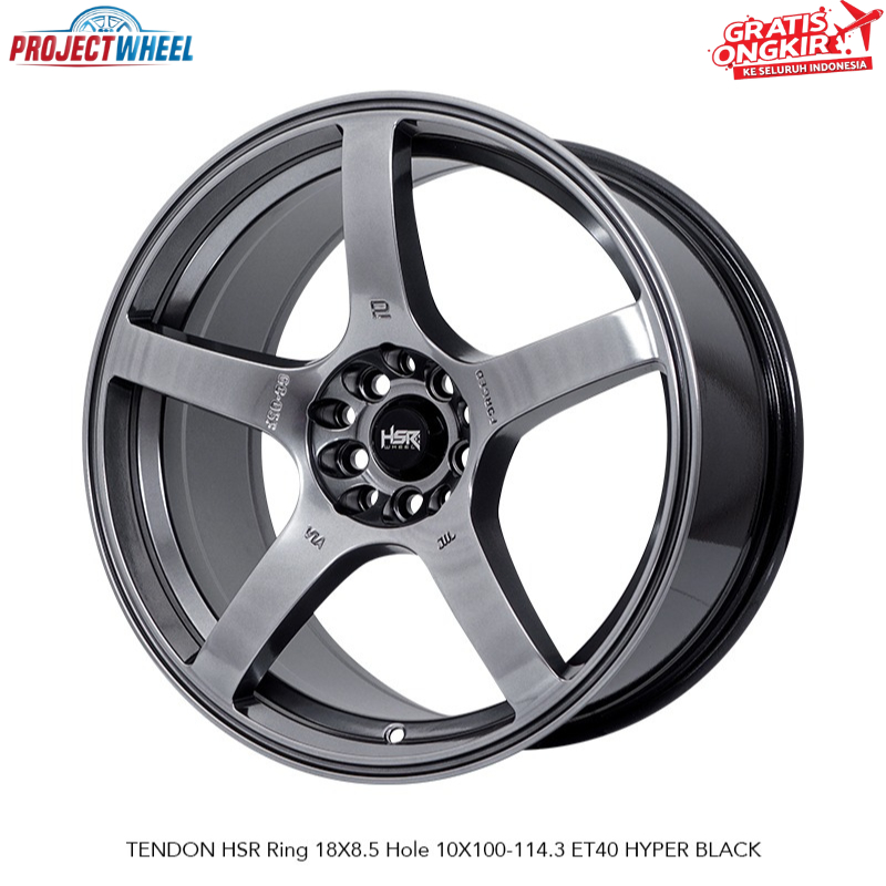 Jual velg mobil tendon hsr wheel R18 Hyper Black Innova Civic Camry ...
